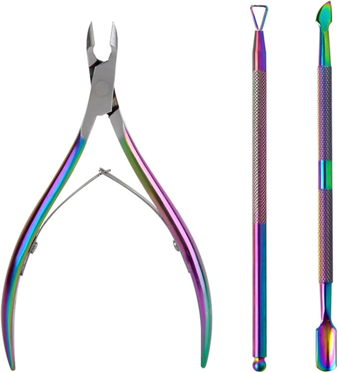 Amazon.com : Cuticle Remover Tools Set. Achieve Perfectly Manicured ...