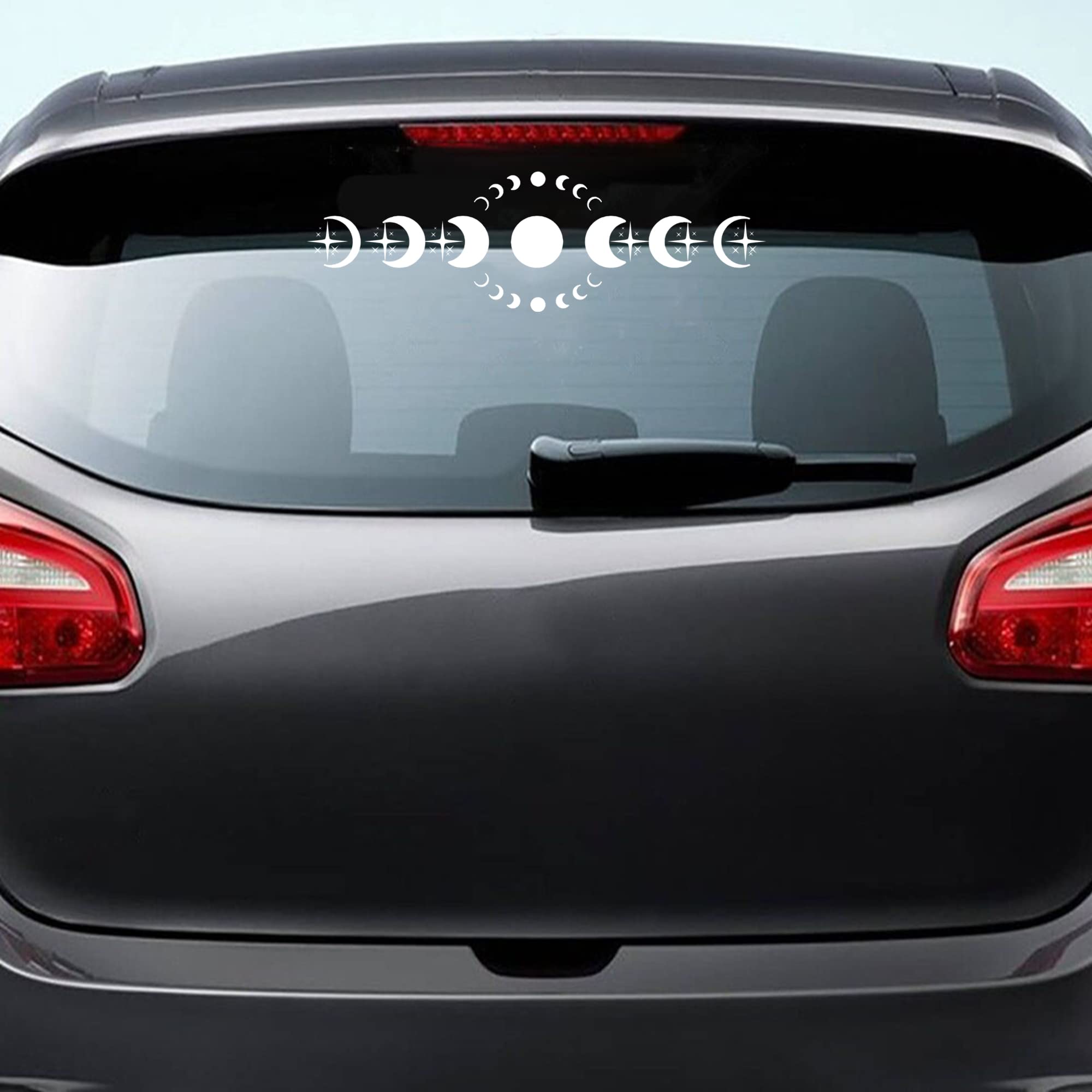 Amazon.com: Moon Phases Car Stickers Vinyl White Cars Window Decal 8" x ...