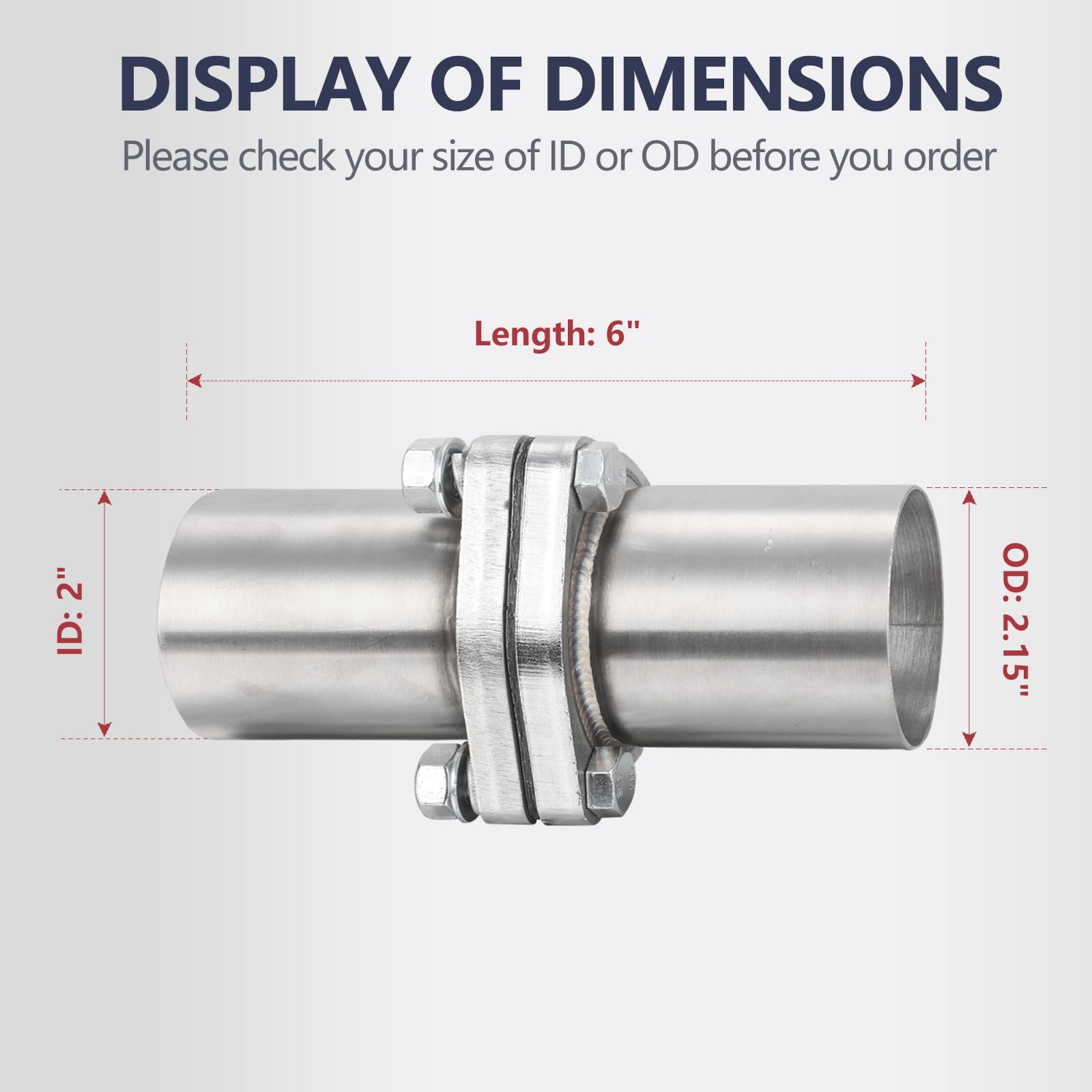 Snapklik.com : LCGP Exhaust Flange Repair Piping Kit 2" ID