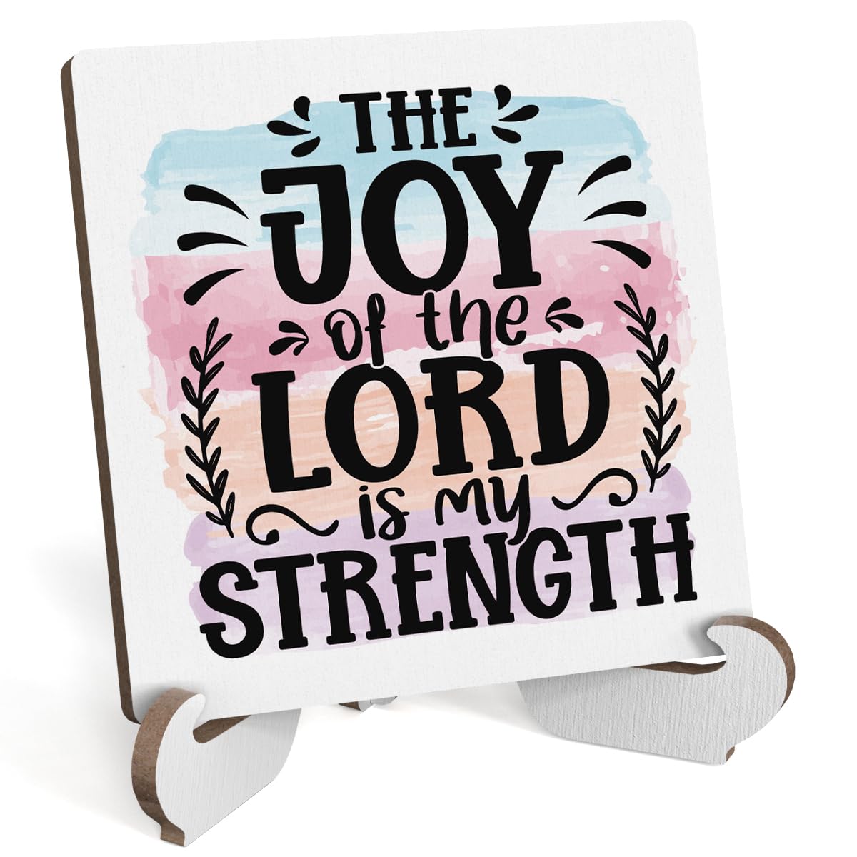 Bible Verse Table Desk Decor Inspirational Rustic Christian Wood Sign ...