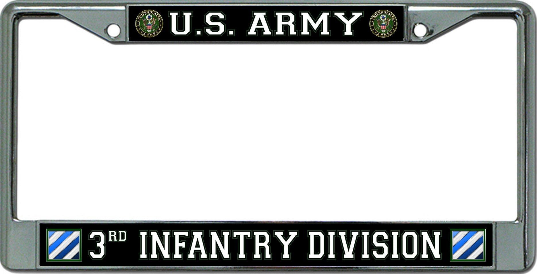 Amazon.com: U.S. Army 3rd Infantry Division Chrome License Plate Frame ...