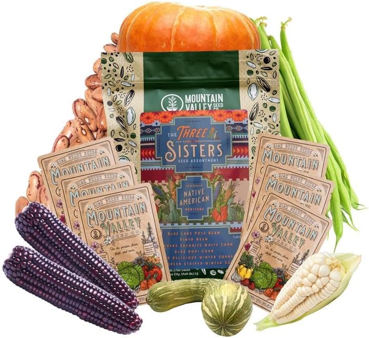 Amazon.com : The Three Sisters Seed Assortment – 6 Pack Heirloom Corn ...