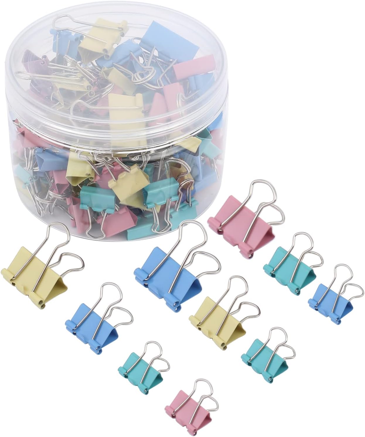 Amazon.com : ZYFOFFICE Binder Clips Paper Clamps Assorted Sizes 150 ...