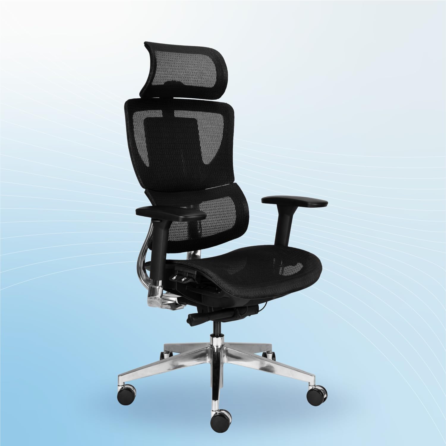 Vergo Think Korean Mesh Office Chair High Back, Lumbar Support ...