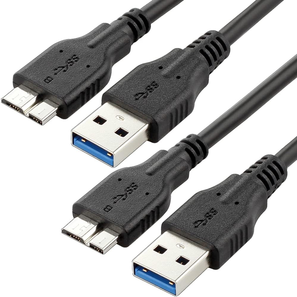 Amazon.com: Warmstor Micro USB 3.0 Cable (2 Pack), 1ft USB 3.0 A to ...