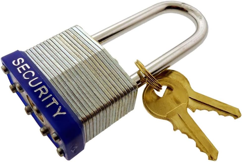 ToolUSA 40mm Long Shank Padlock | Hardened Steel Shackle | Ideal for ...