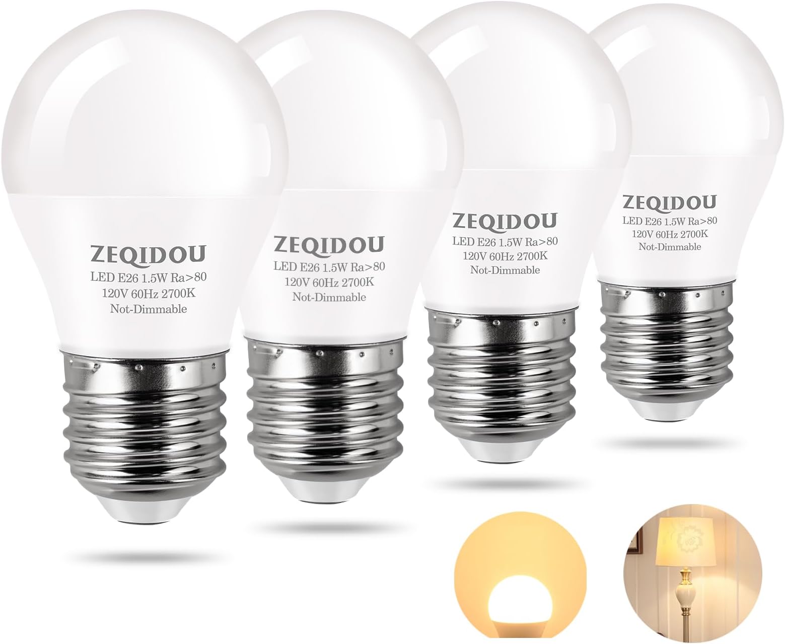 Low wattage A15 LED Light Bulb Replacement 15W 20W 25W E26 Base 120V 2W ...