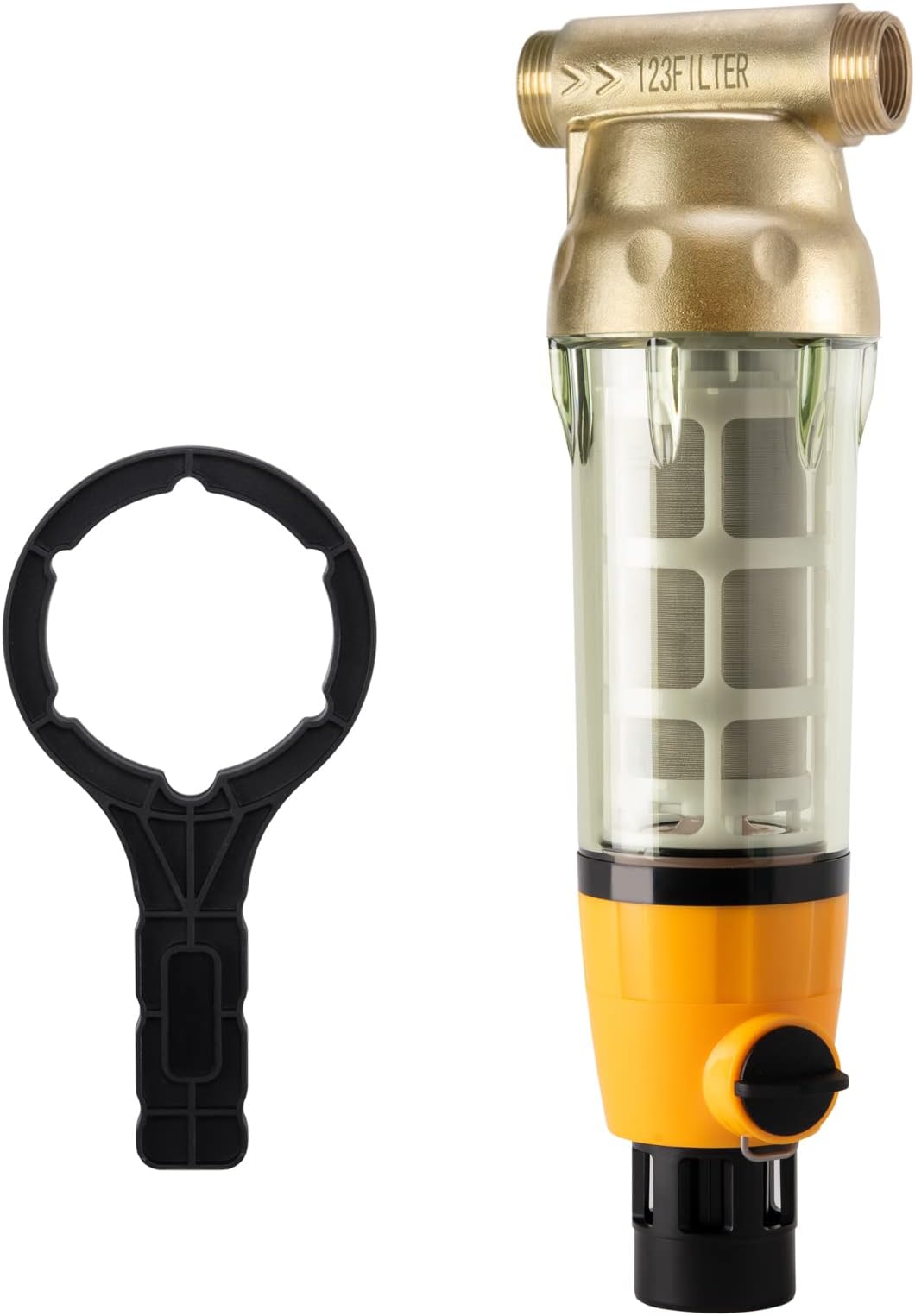 iSpring WSP100B Large Reusable Whole House Spin Down Sediment Water ...