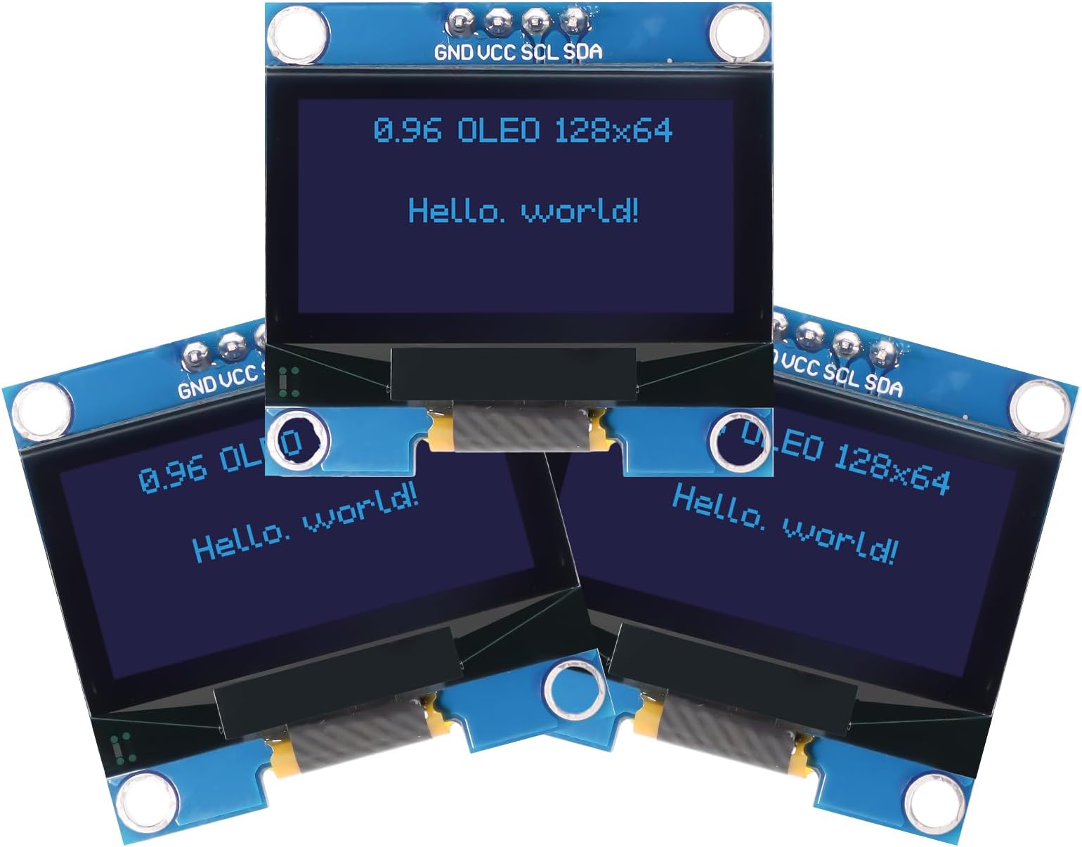Binghe 3 Pcs 0.96 Inch OLED Display I2C IIC Module, White Characters ...