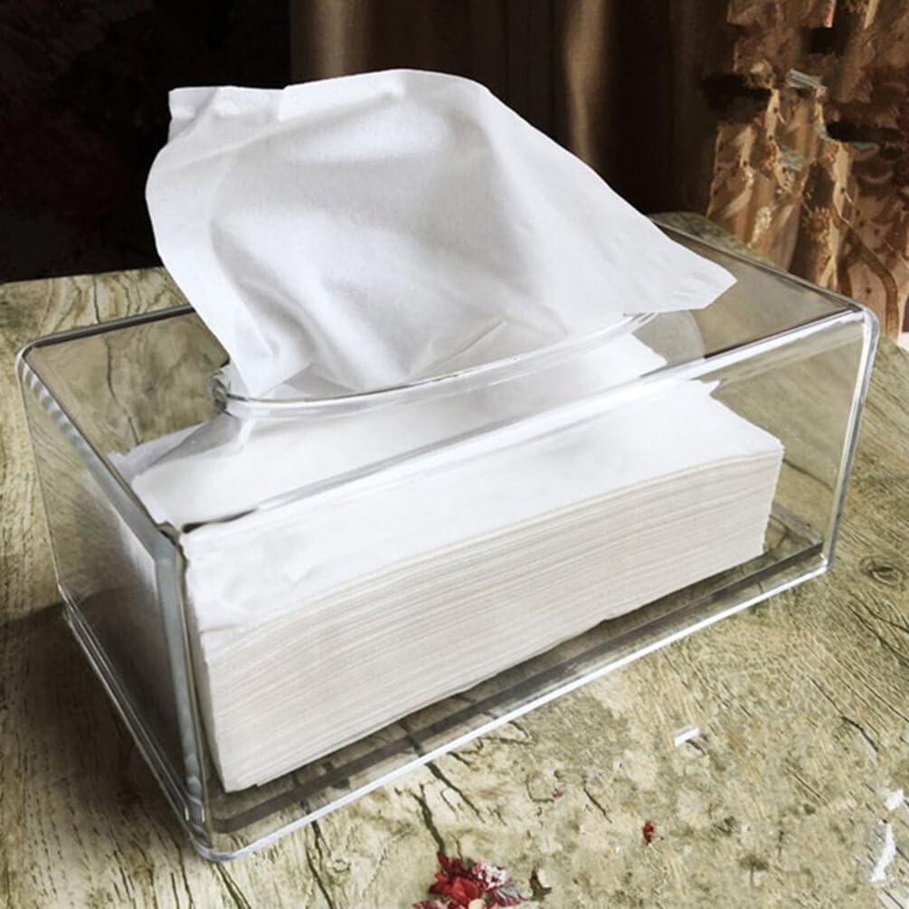 Amazon.com: Alipis Acrylic Clear Tissue Box, Rectangular Paper Tissue ...