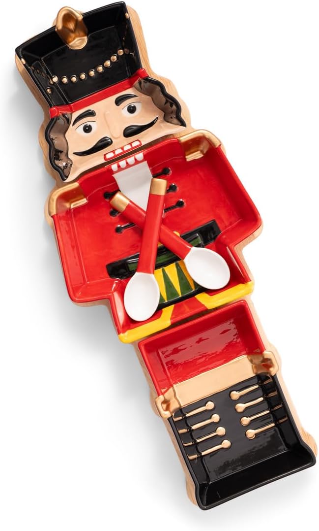 Amazon.com | Godinger Nutcracker Plate, Appetizer Plate, Serving Plate ...