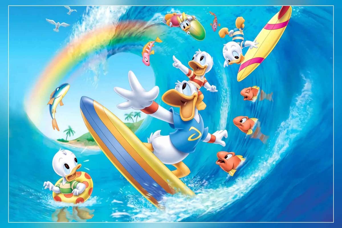 Donald Duck Swimming Cartoon