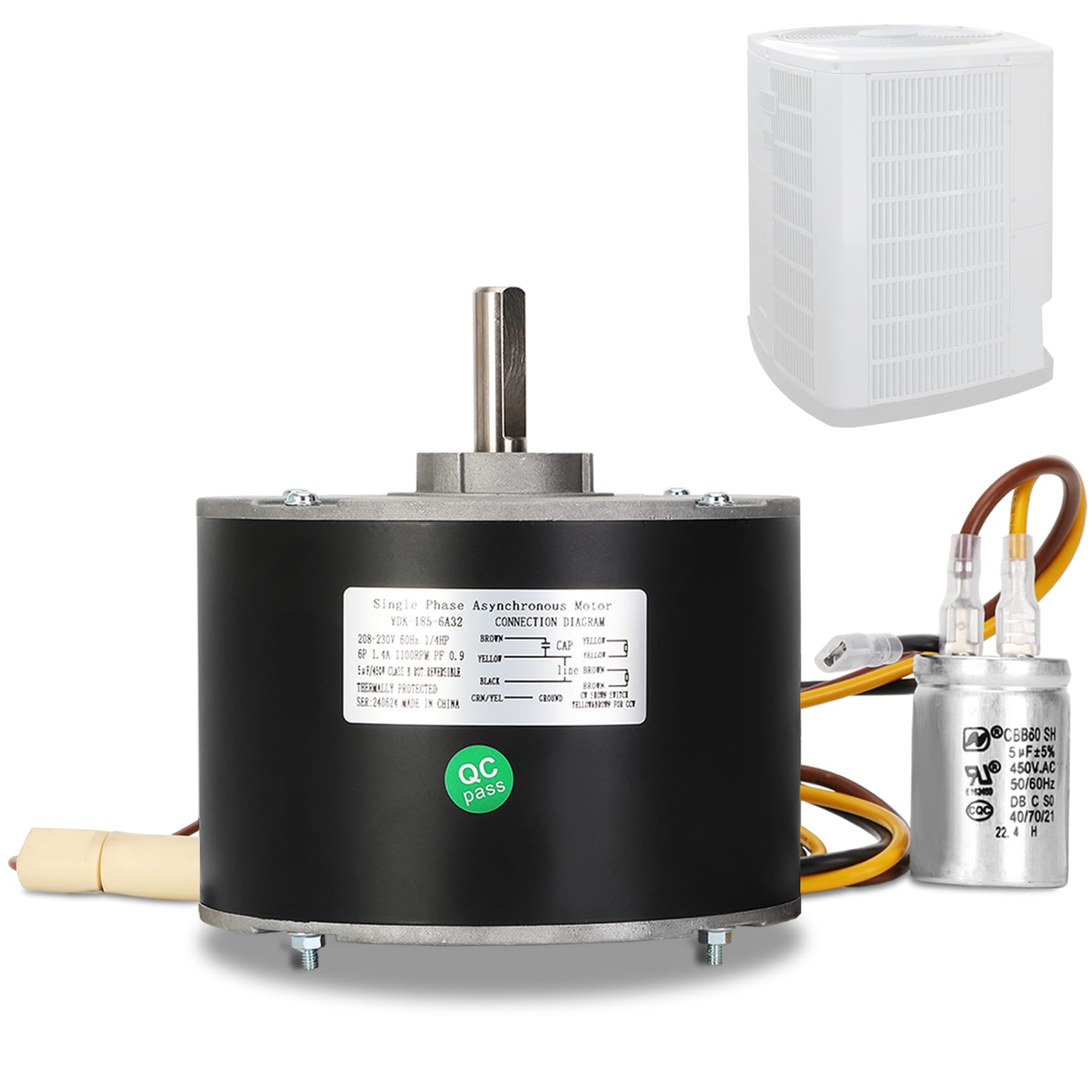 5kcp39egs070s Condenser Motor Cw Ccw 1 4 Hp 1100rpm 208 | Desertcart INDIA