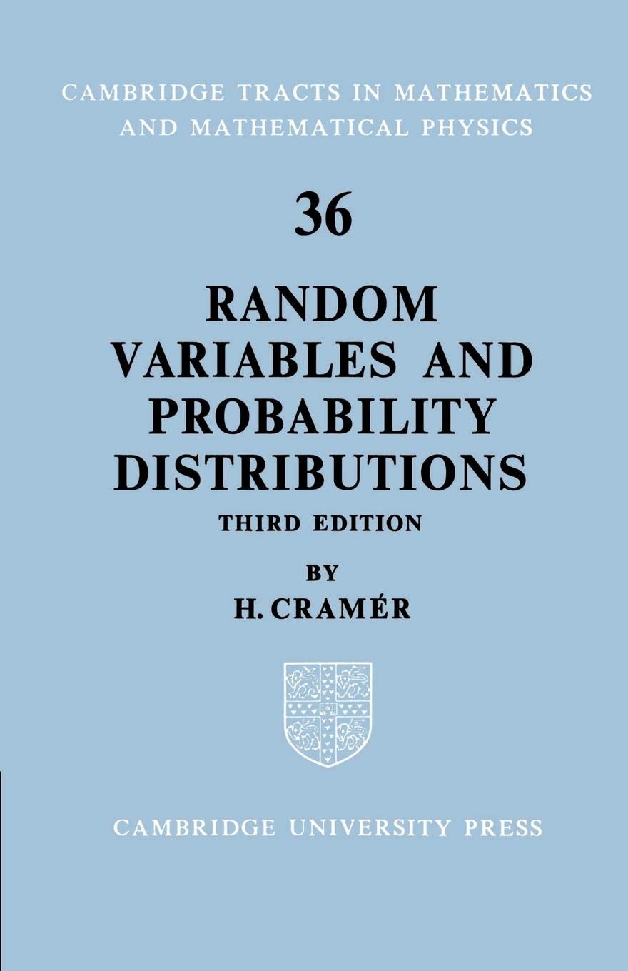 Amazon.com: Random Variables and Probability Distributions (Cambridge ...