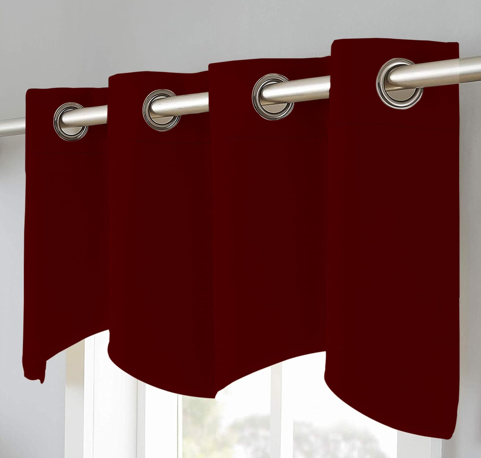 Amazon.com: Magic Drapes Window Treatment Grommet Valance 100% Polyester Solid Light Blocking ...