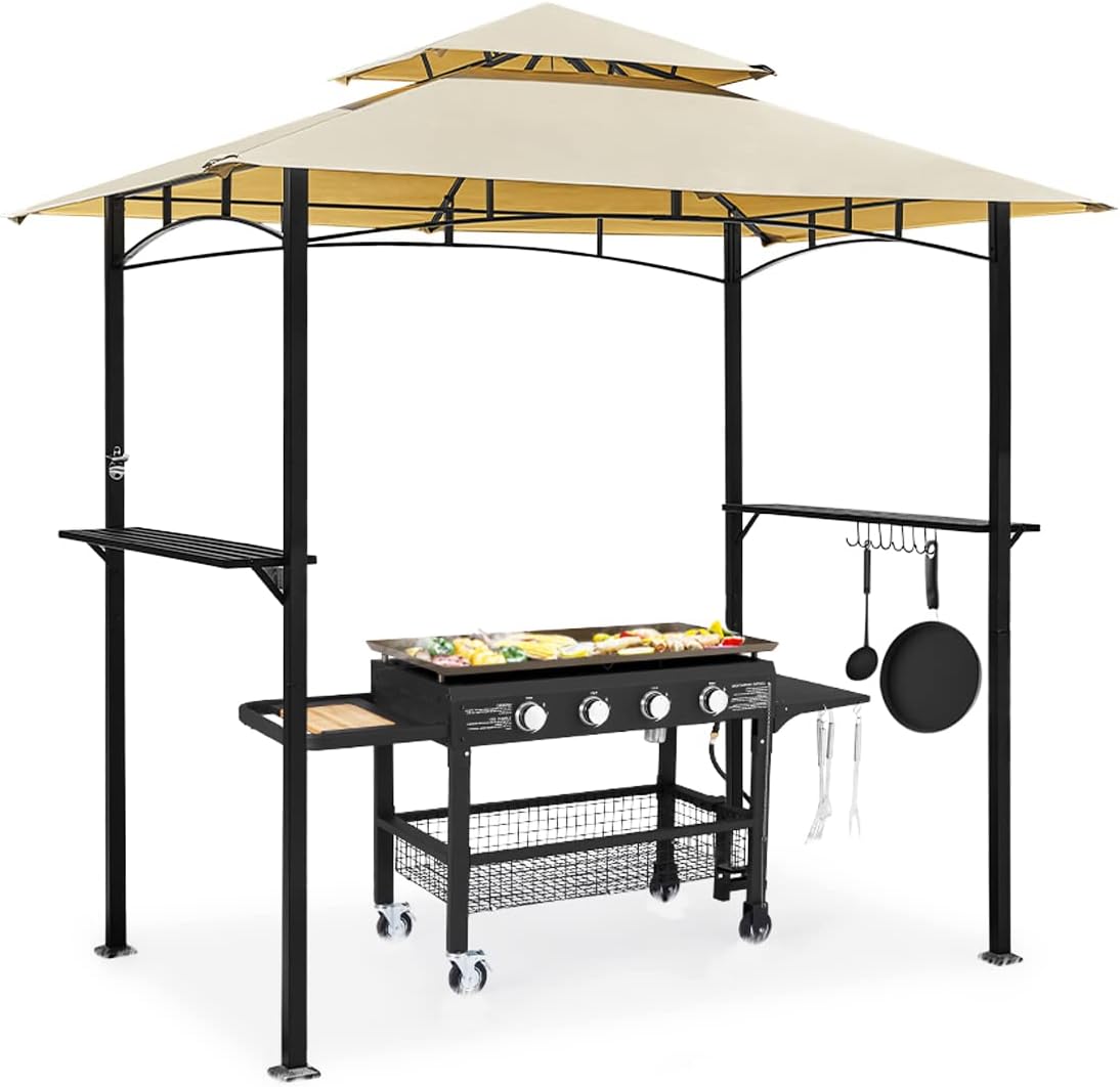 Amazon.com : Grill Gazebo 8'x 5' Barbecue Canopy BBQ Gazebo Canopy Tent ...