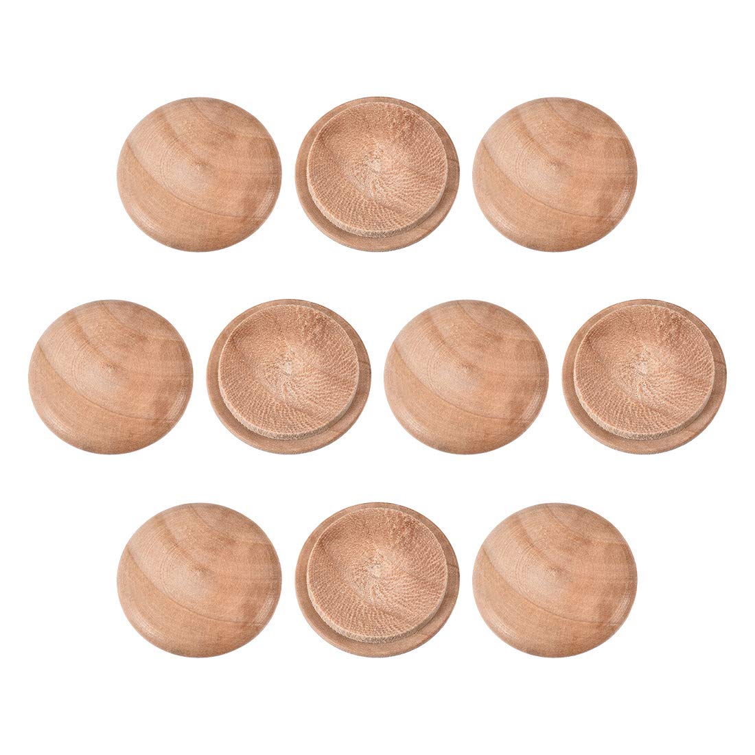 Amazon.com: uxcell Wood Button Top Plugs 1 Inch Cherry Hardwood ...