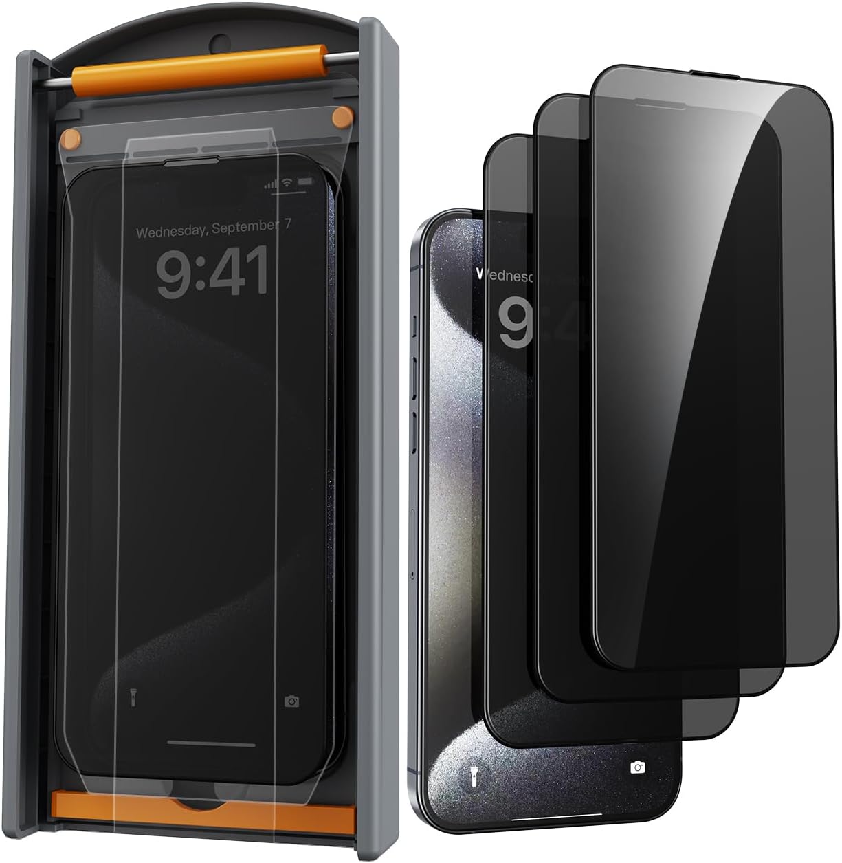 Amazon.com: FUNCAT GLOBAL 3 Pack for iPhone 15 Pro Max Tempered Glass ...