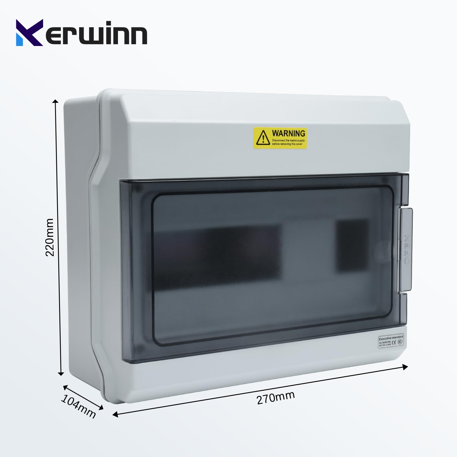 Snapklik.com : KERWINN 12 Way Distribution Protection Box,ABS/PC Alloy ...