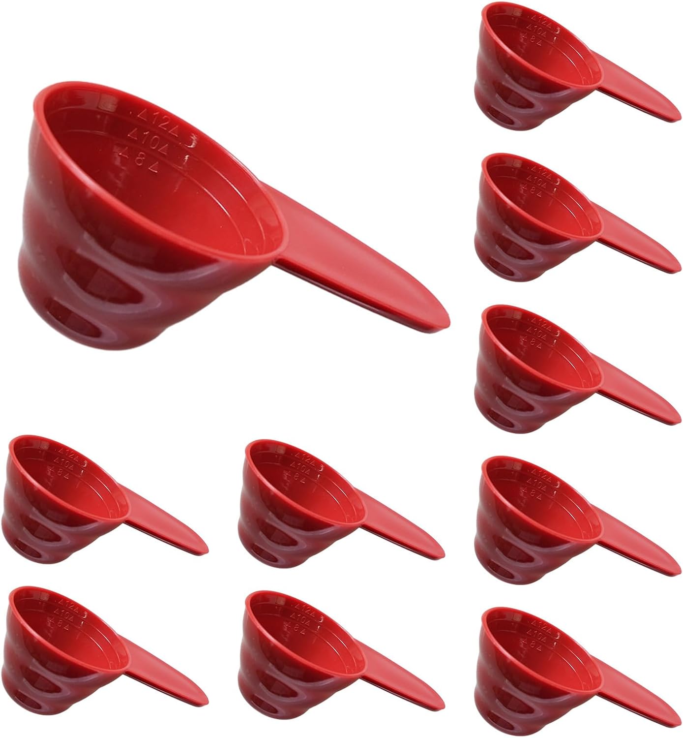 HUNYA 10 Red, Black, White Measuring Spoon Set with Scale, 8/10/12g ...