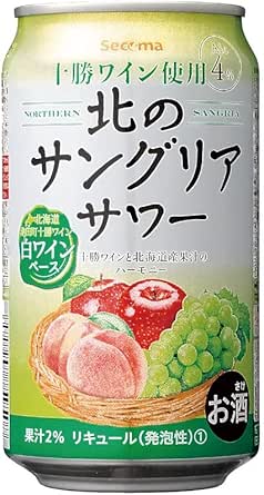 Amazon.co.jp: セイコーマート Secoma 北のサングリアサワー 白ワインベース 350ml 24本入 : 食品・飲料・お酒
