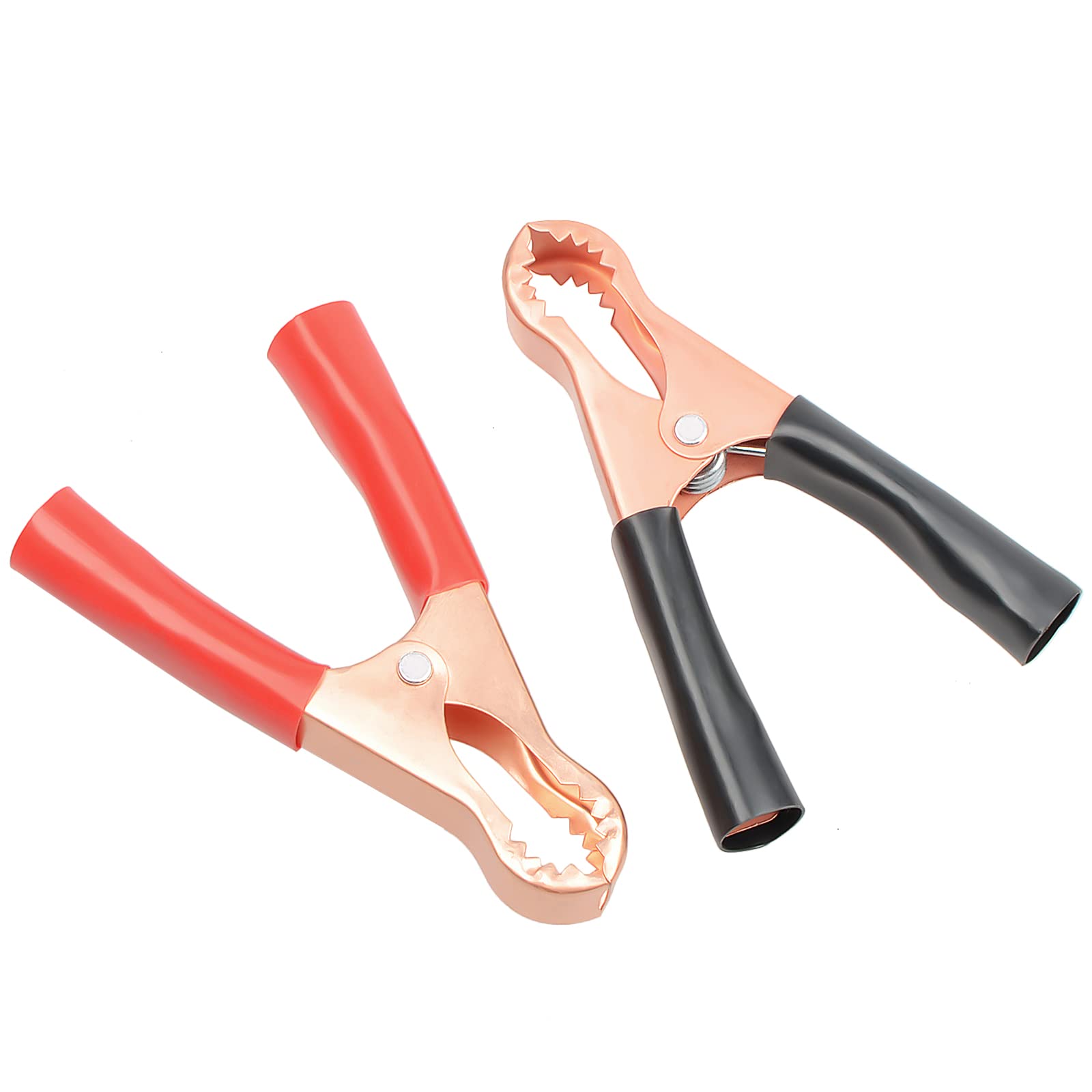 Snapklik.com : 6Pcs 50A Alligator Clips Black & Red Insulated Heavy ...