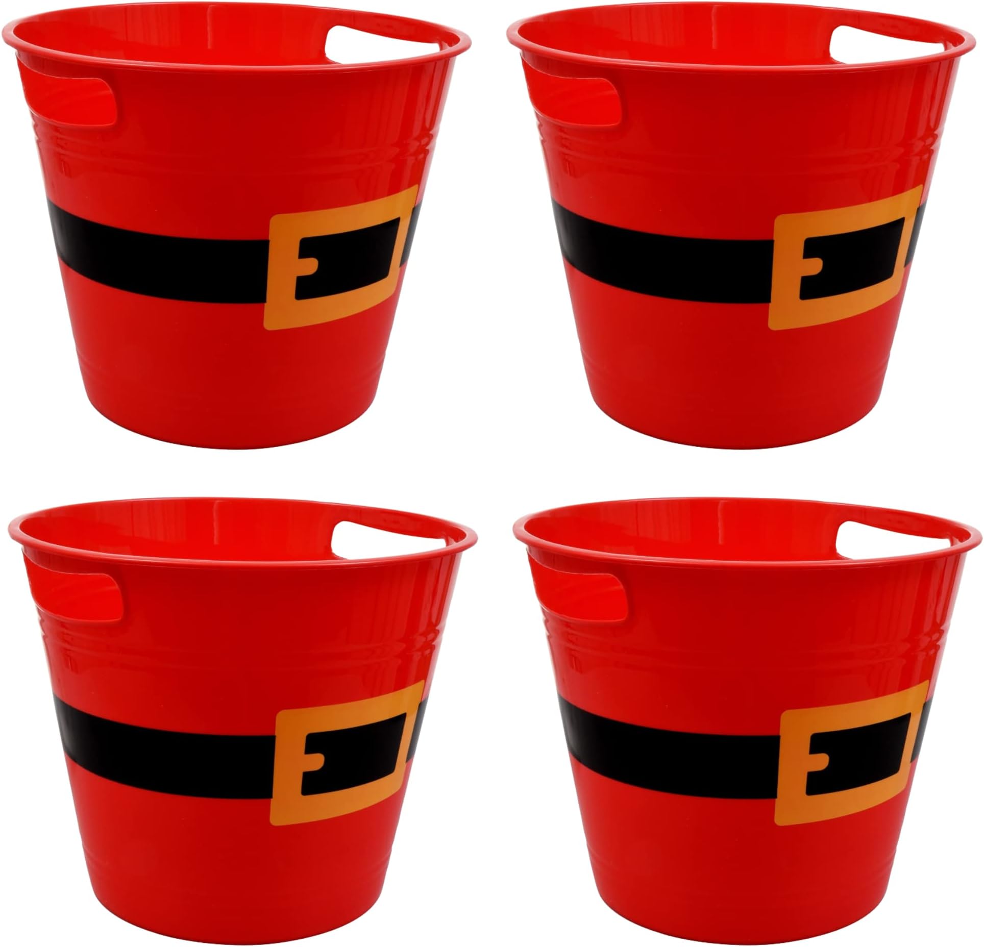 Amazon.com: RED CARDBOARD BUCKET W/RIBBON HANDLE - Party Supplies - 6 ...