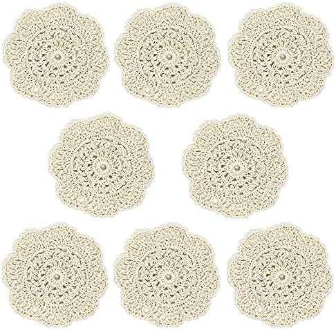 Amazon.com: 12 PCS Small Lace Doilies Crochet Doilies for Cups Coasters ...