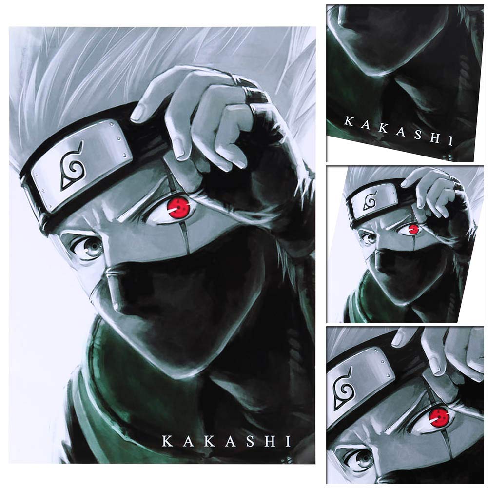Kakashi Wallpapers ZZHNN Anime Kakashi Hatake Black Canvas Art Poster