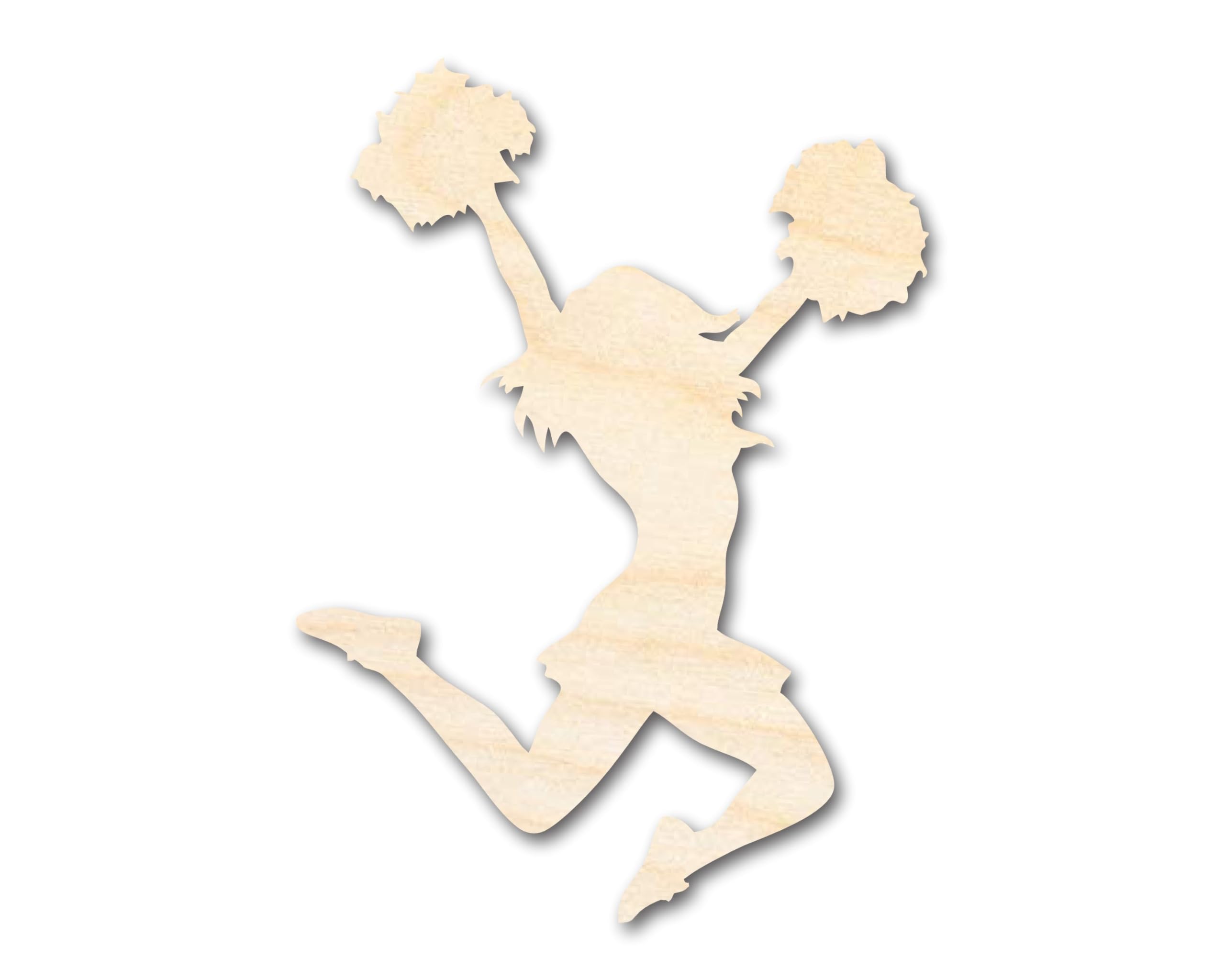 Amazon.com: Unfinished Wood Cheerleader Silhouette | DIY Cheerleading ...