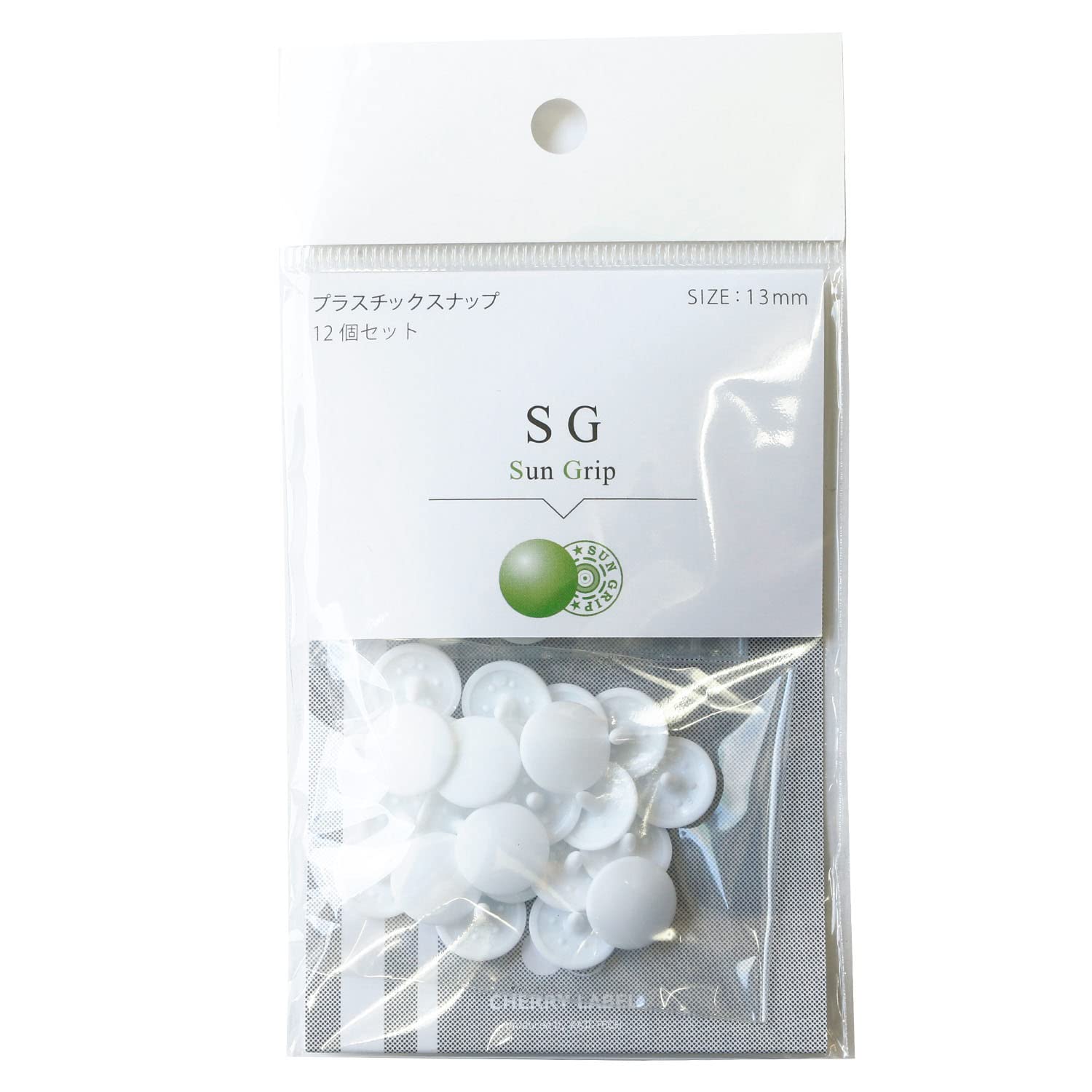 Amazon.co.jp: 日本紐釦貿易(Nippon Chuko) SUN GRIP サングリップ プラスチックスナップ 13mm 12組入 ...
