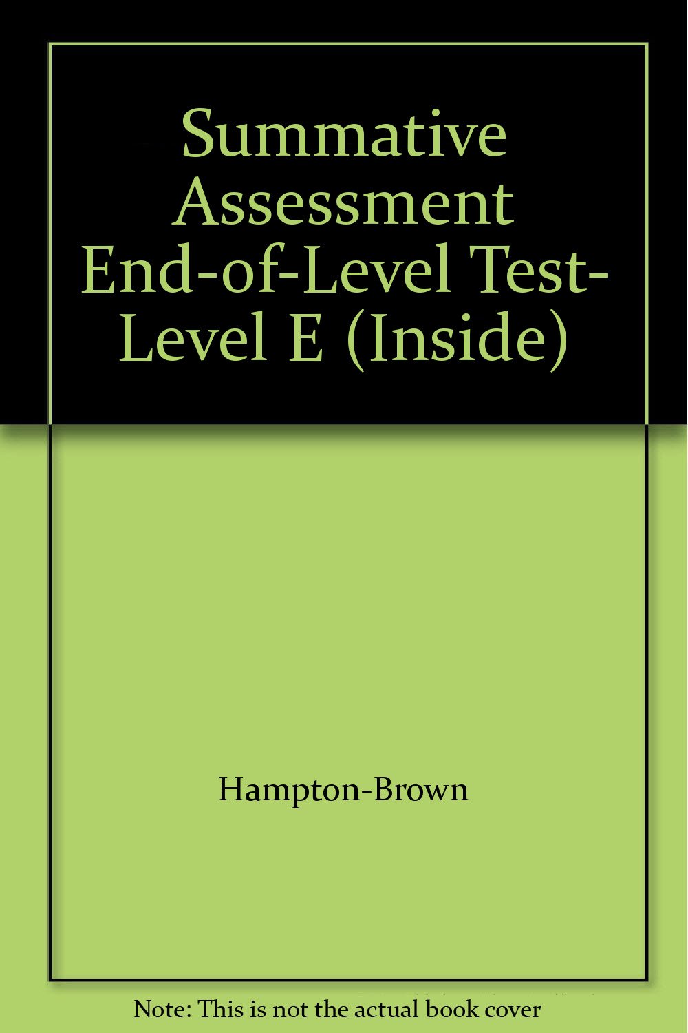 Inside Level E End-of-Level Test Booklet: National Geographic Learning ...