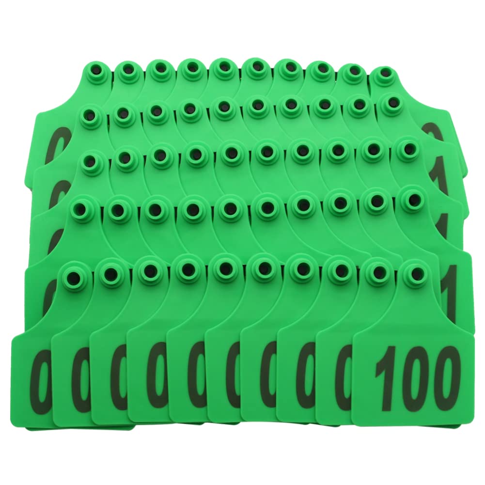 Amazon.com : 4.1x3 Oversize Cattle Ear Tags 001-100 Number TPU Large ...
