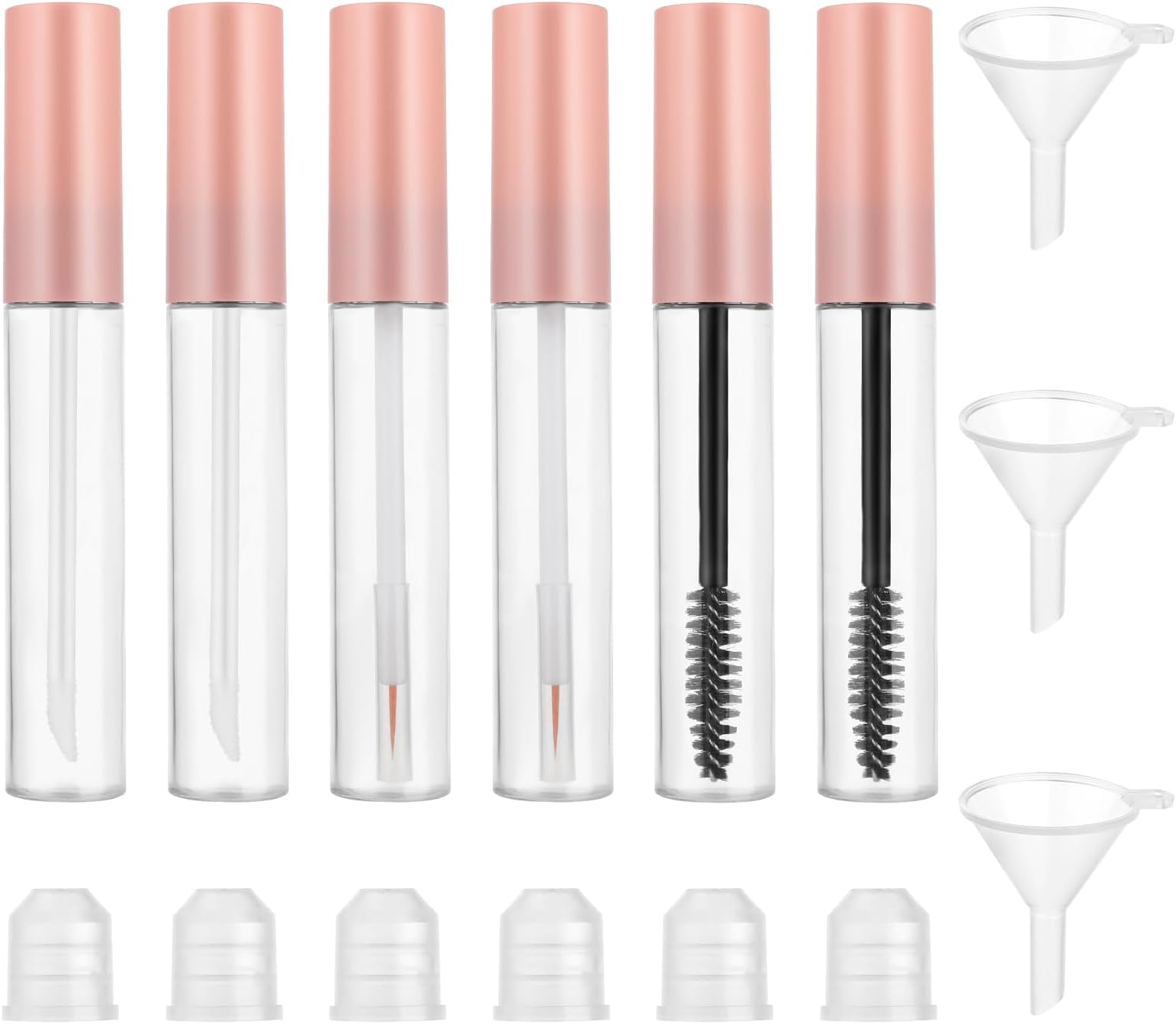 Amazon.com : 6 Pack Empty Mascara Tube and Wand 10ml Eyeliner Tube Lip ...