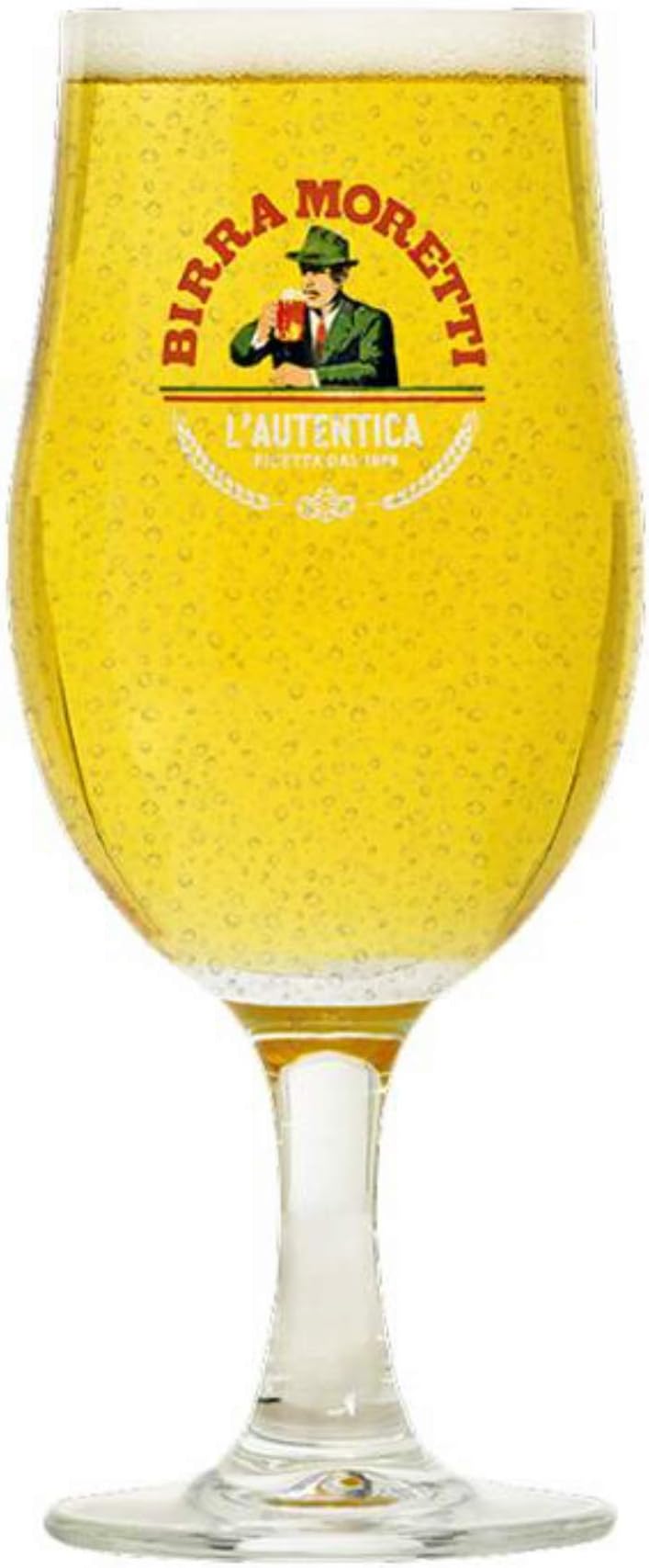 Birra Moretti 2/3 Pint Beer Glass Chalice (1 Glass) from GarageBar ...