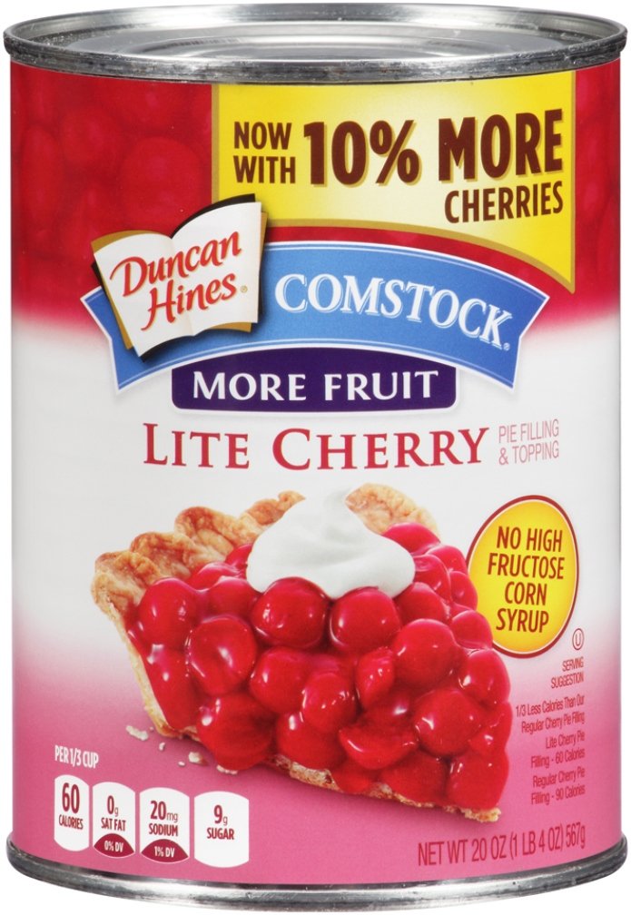 Amazon.com : Comstock More Fruit Lite Cherry Pie Filling and Topping ...