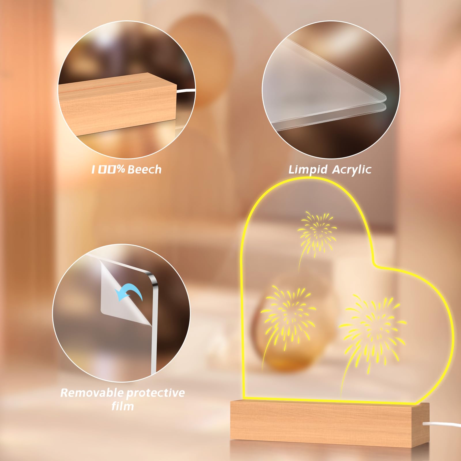 Snapklik.com : LED Note Board Drawing Board, Light Up Message Board Dry ...