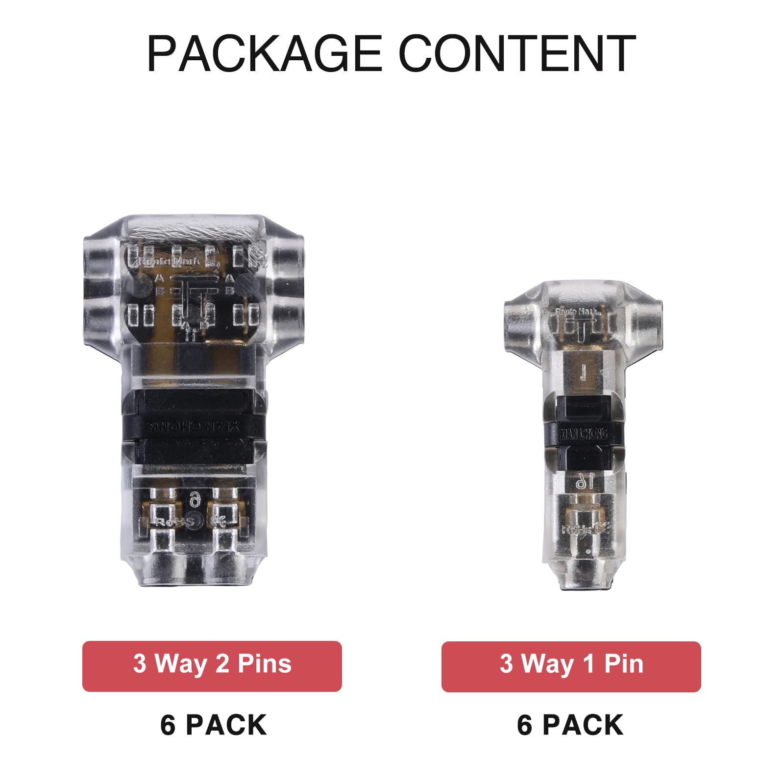 Snapklik.com : T Tap Wire Connectors For 14-18 AWG Wires, No Wire ...