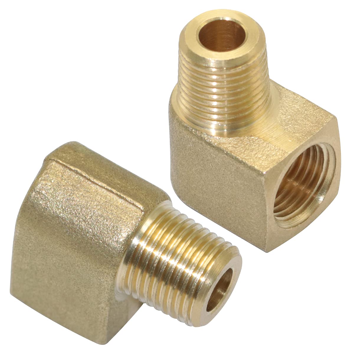 Snapklik.com : 1/8" NPT Male And Female 90 Degree Brass Pipe Elbow ...