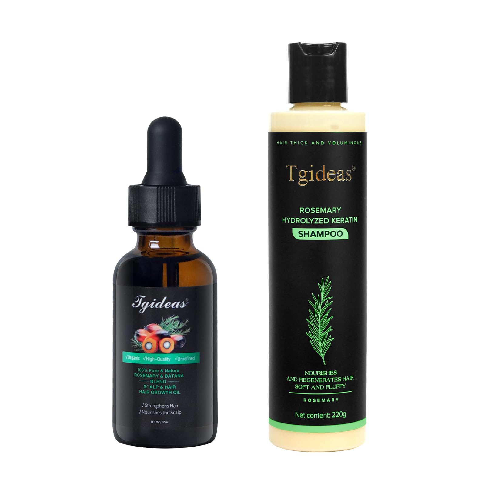 Amazon.com : Tgideas Organic Rosemary Hair Growth Shampoo & Oil for Women & Men : Beauty ...