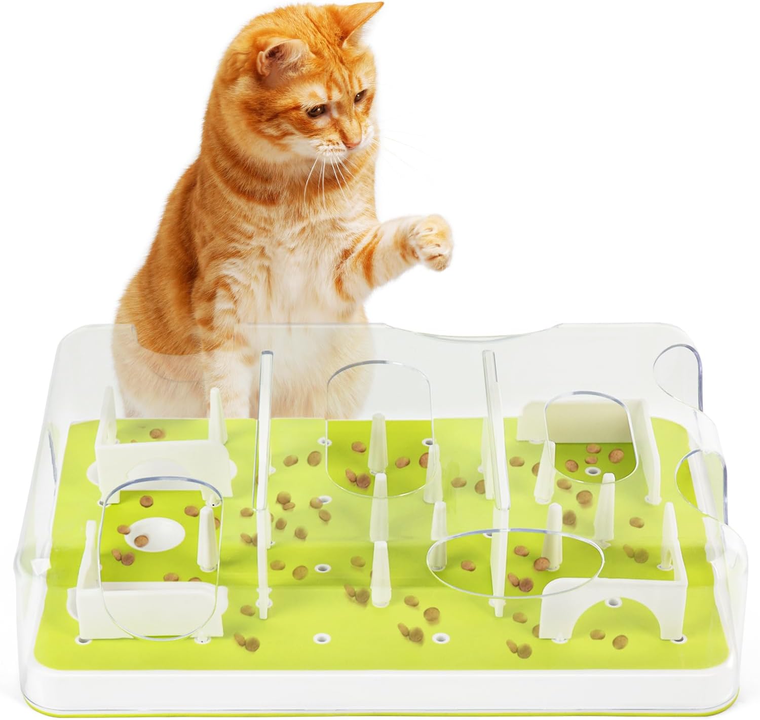 ALL FOR PAWS Interactive Cat Puzzle Feeder, Treat Game Maze Toy for Brain Mental Stimulation ...