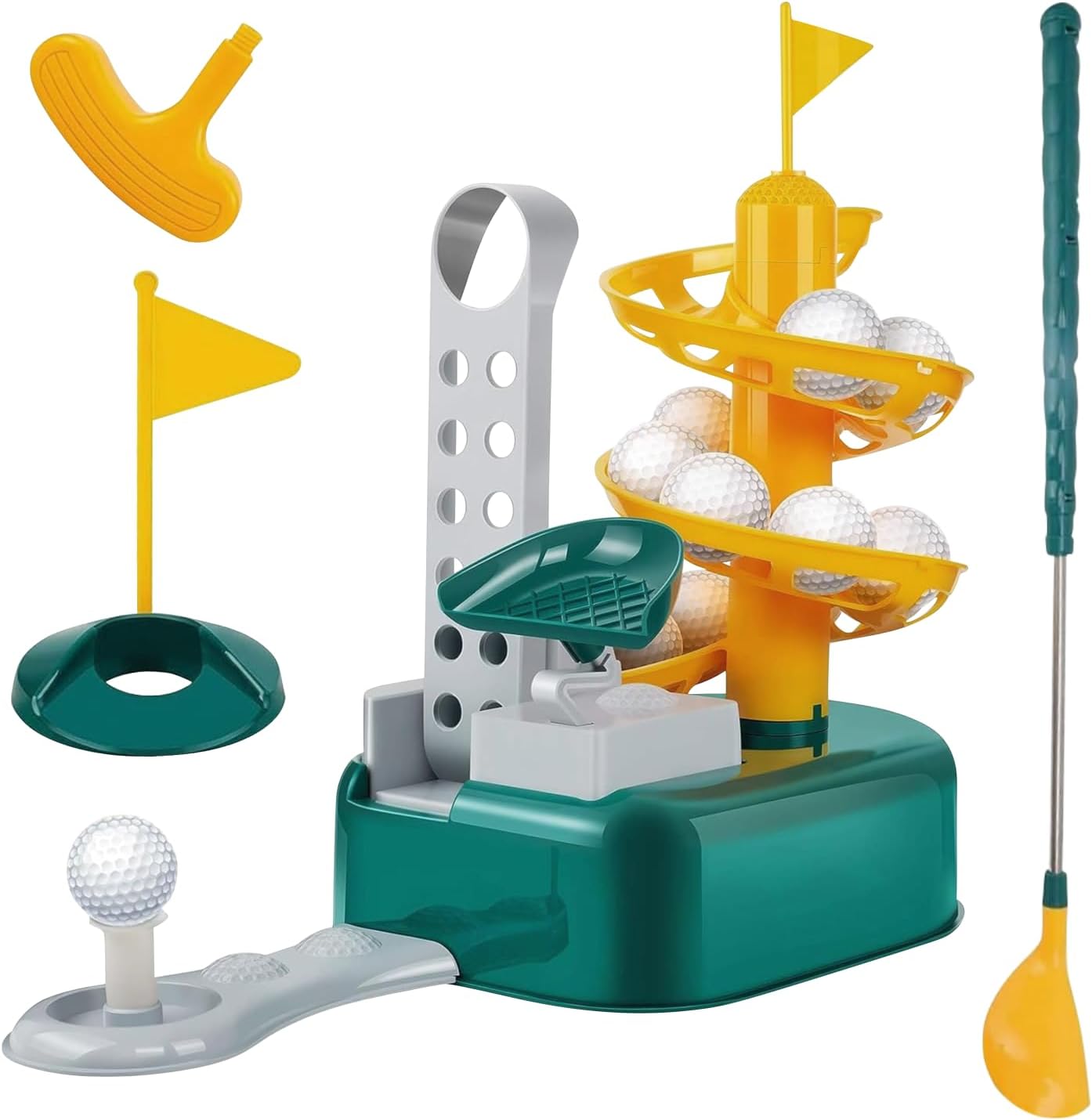 Amazon.com: WOLLENWOLE Golf Toys Kids Training Set – Portable Equipment ...