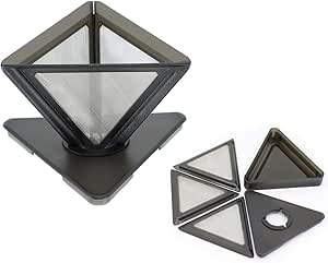 Portable Pour Over Coffee Dripper with Storage case, Stainless Steel ...