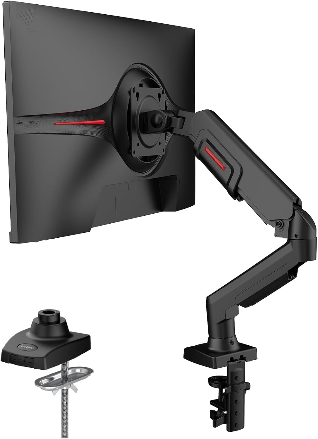 KOORUI Single Monitor Mount, Rotation, Swivel, Tilt, Adjustable Gas ...
