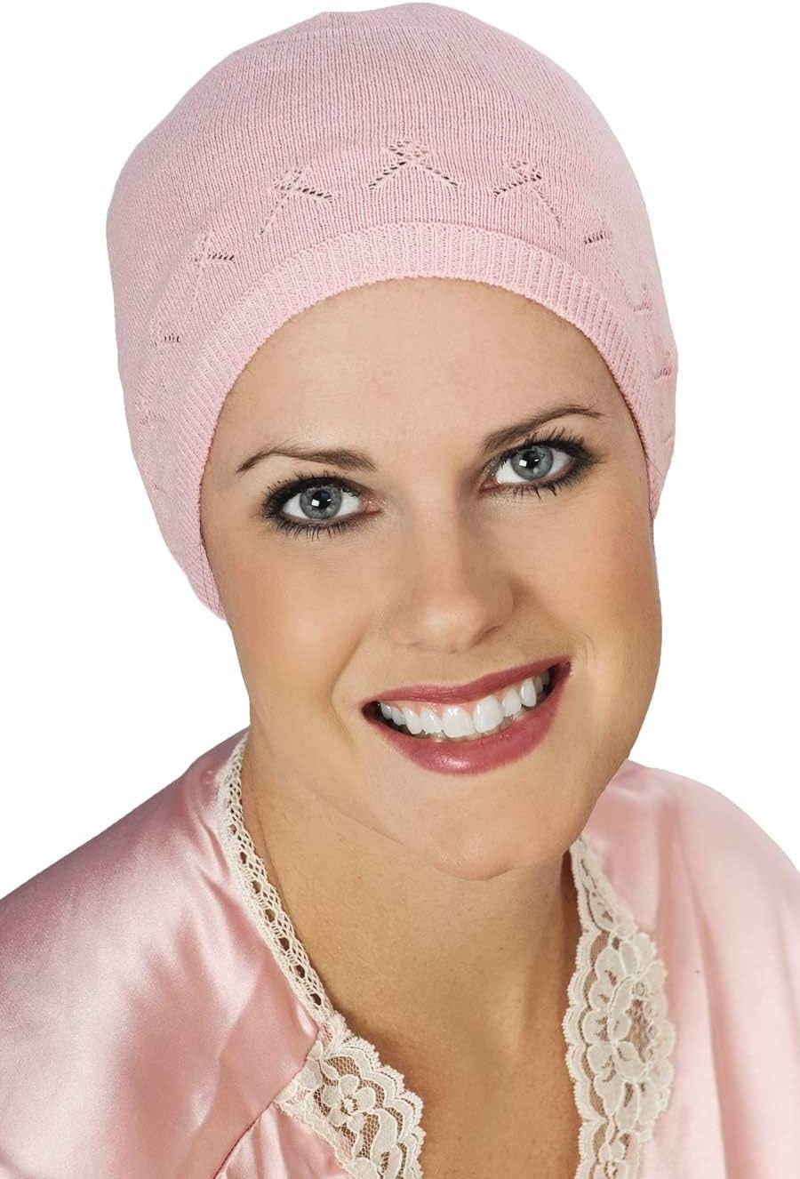 Headcovers Unlimited Ribbon Beanie Cap for Cancer Chemotherapy Patients ...
