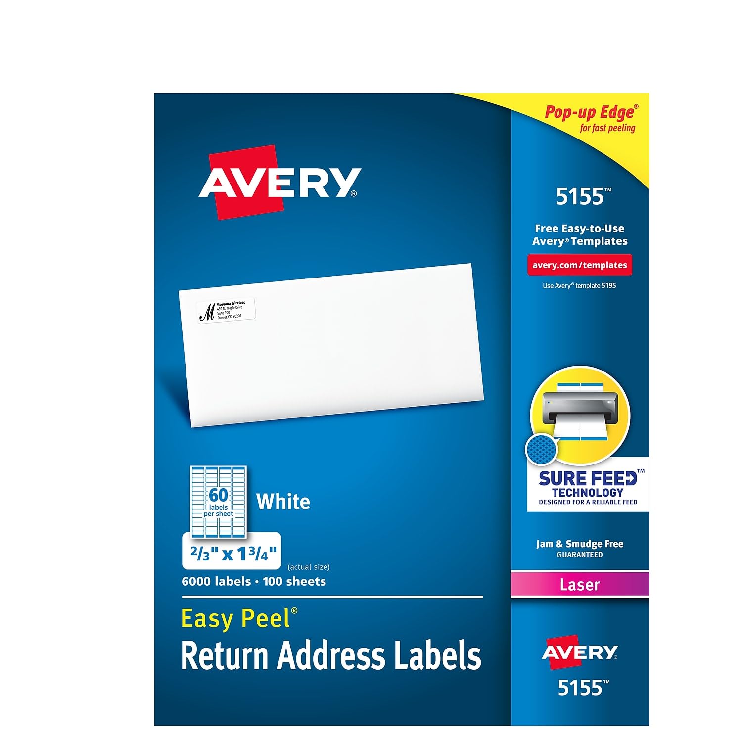 Plantilla En Blanco Avery 5195 Avery Etiquetas De Dirección De