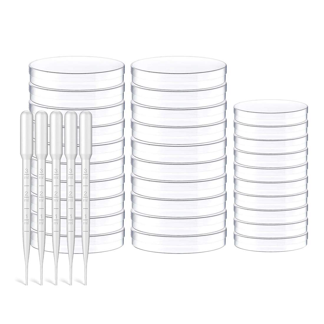 Buy HONGECB Plastic Petri Dish 30 Pieces Transparent Sterilized Petri buy-hongecb-plastic-petri-dish-30-pieces-transparent-sterilized-petri
