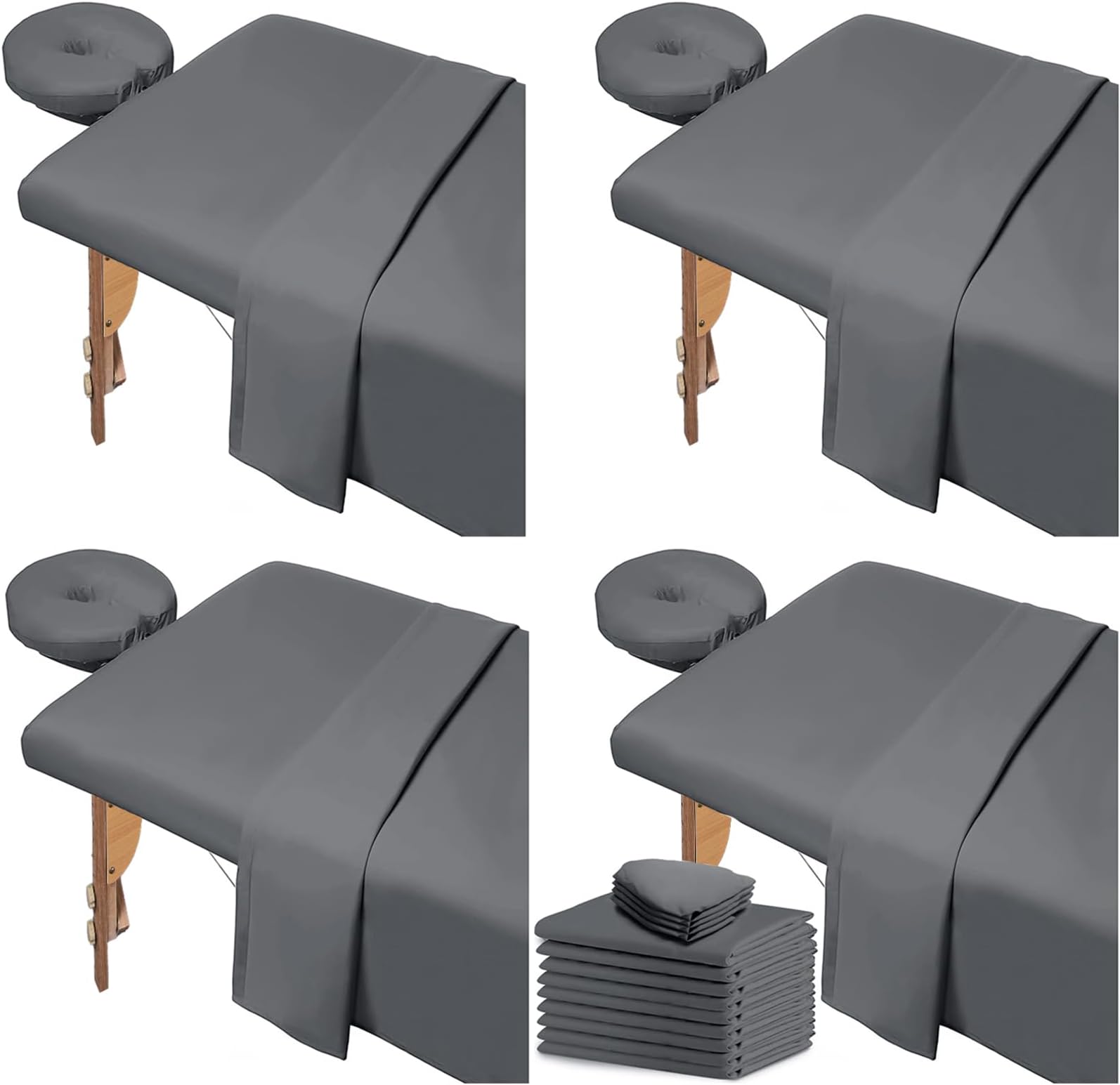 Amazon.com: Jaoruizer 4 Set Massage Table Sheets Sets, 12Pcs Reusable ...