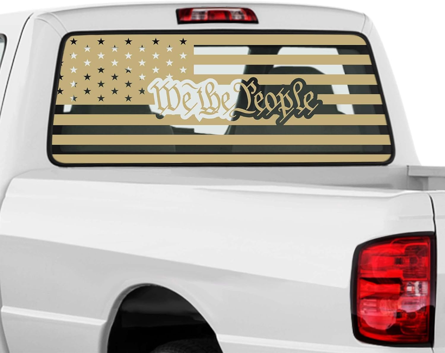 Amazon.com - We The People American USA US Flag Rear Window Vinyl Decal ...