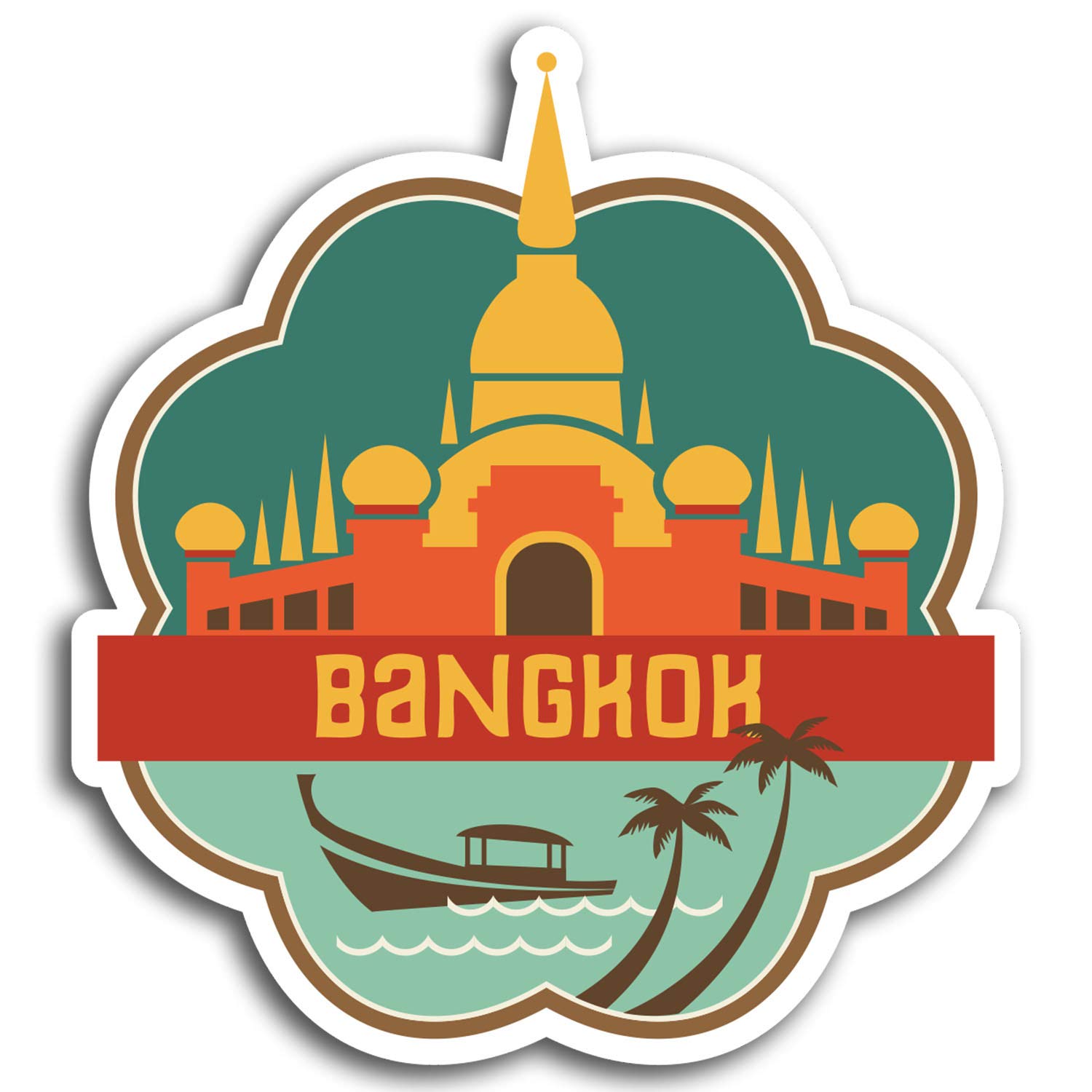 2 x 10cm Bangkok Thailand Travel Vinyl Stickers - Sticker Laptop ...